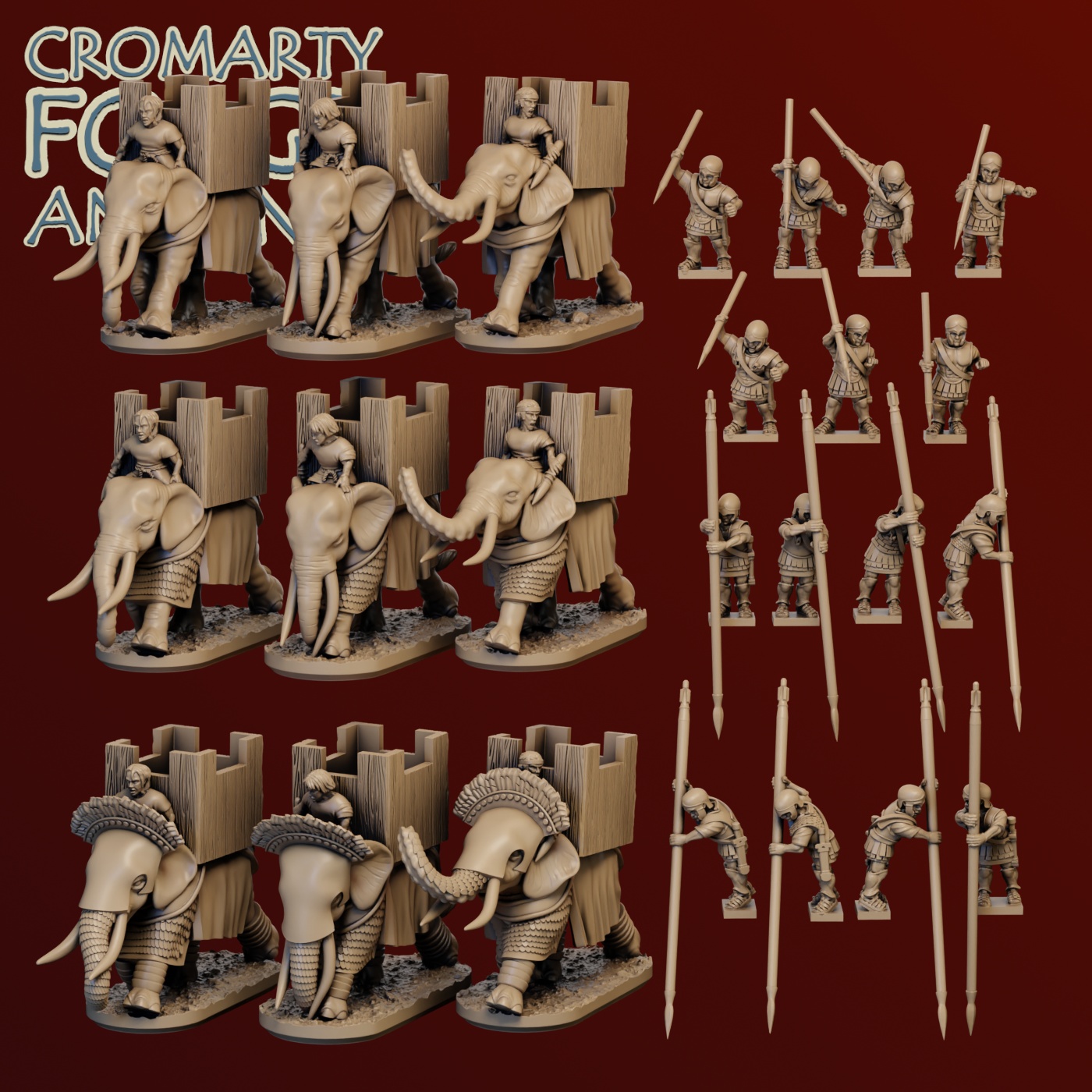 10mm Macedonian: War Elephants - Cromartyforge